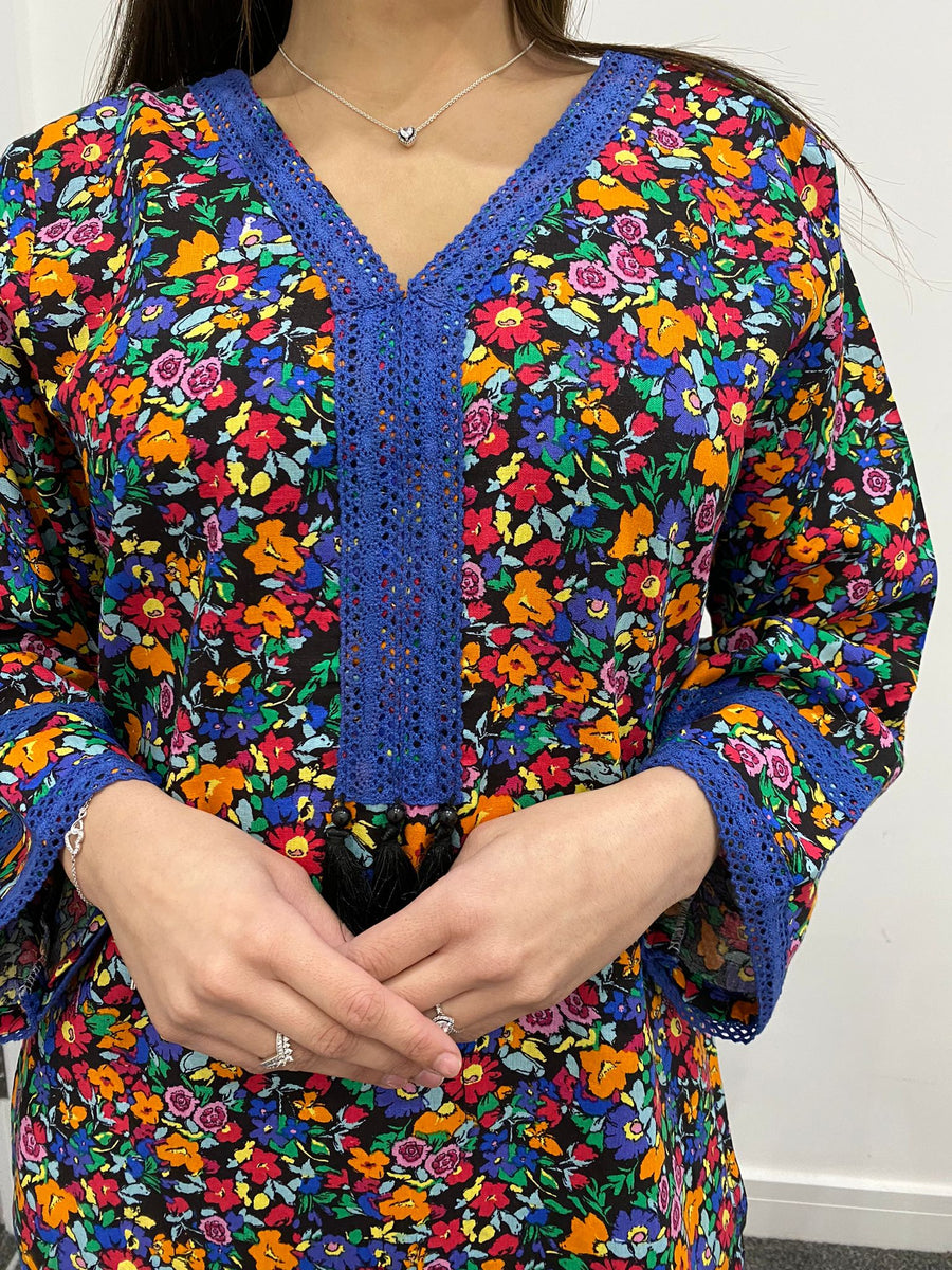 Mehrab - orange multi U1-A1 – Zee Boutique