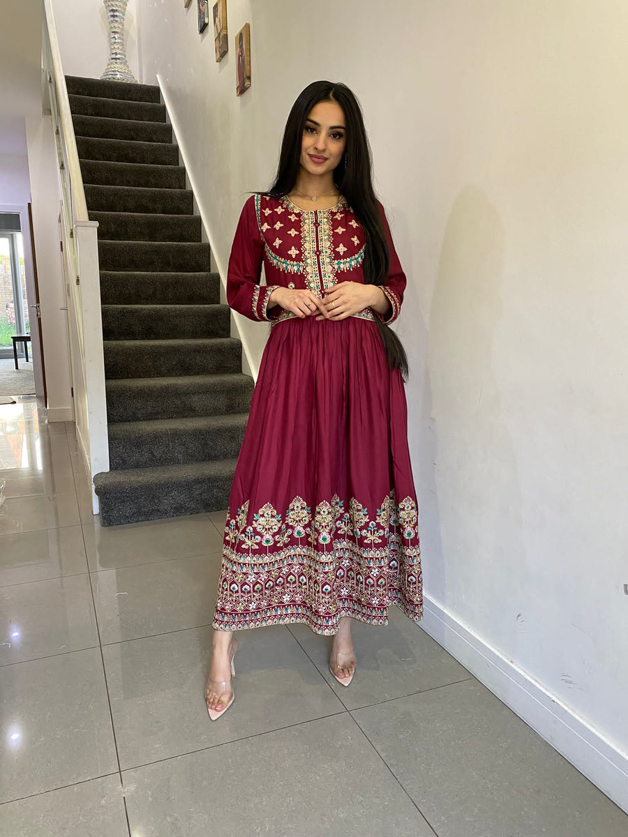 Hiba Maxi - Red – Zee Boutique